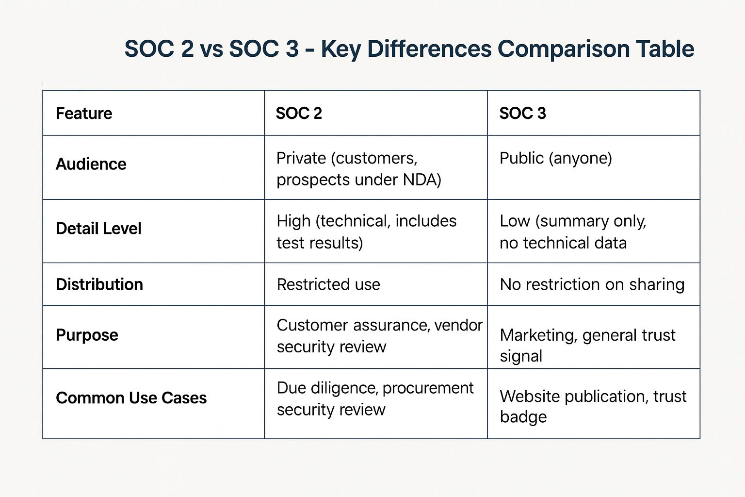 SOC 2 vs SOC 3 - What's the Difference?
