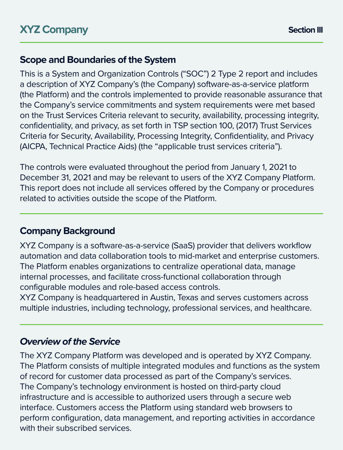 SOC 2 Report Example